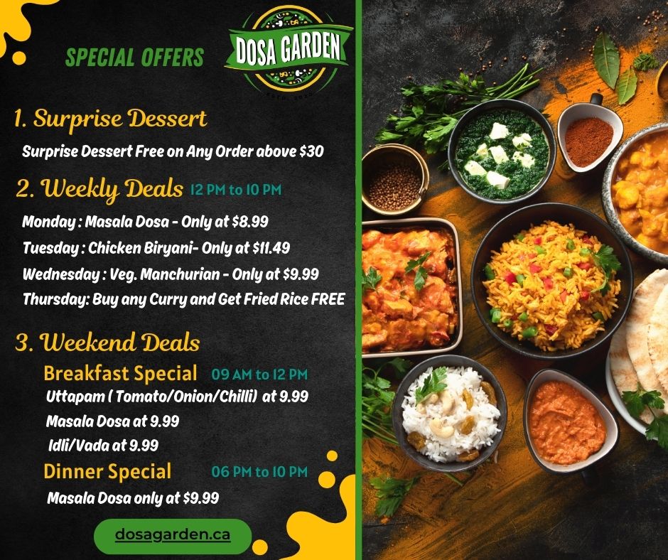 Home | Dosa Garden - South Indian Restaurant | Calgary, AB